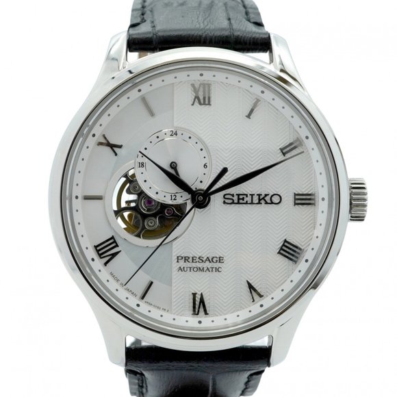 Seiko | Accessories | Seiko Presage 4r390w0 Sary095 White Dial Watch ...